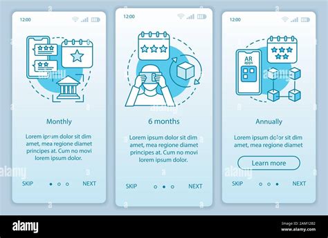 Ar Tool Subscription Onboarding Mobile App Page Screen Vector Template