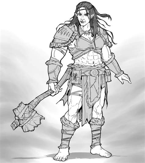 The Half Orc Barbarian By Thachnguyenngoc On Deviantart