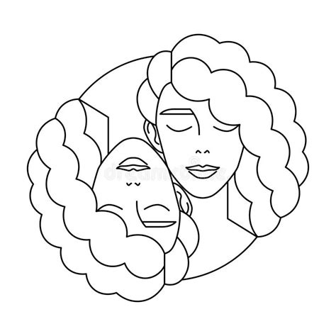 Isolated Gemini Symbol Western Zodiac Signs Stock Vector Illustration