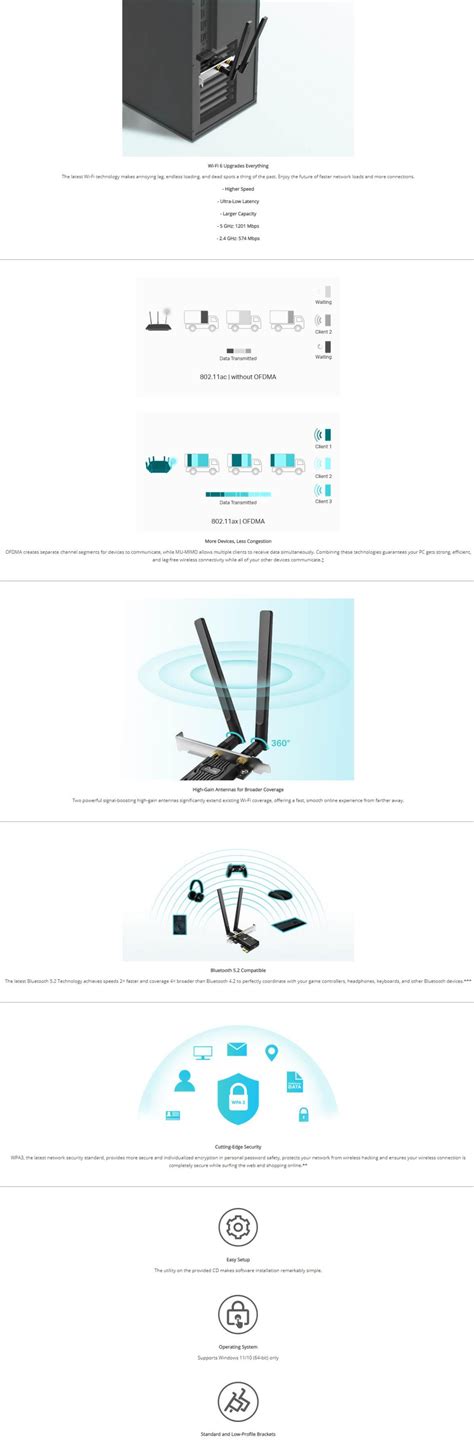 Tp Link Archer Tx E Ax Dual Band Wi Fi Bluetooth Pcie Adapter Ple Computers