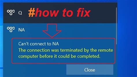 how to fix the connection was terminated by the remote computer error when connect to vpn youtube