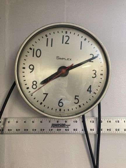 Simplex Wall Clock Works Legacy Auction Company