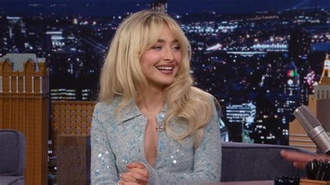 Sabrina Carpenter Stuns In Low Cut Dress During Jimmy Fallon