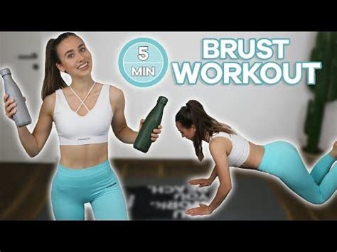 MIN Brust Workout mit Wasserflaschen Straffe schöne Brust Zuhause aufbauen YouTube