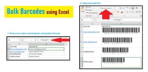 Generate Bulk Barcode In Excel Coding Sips