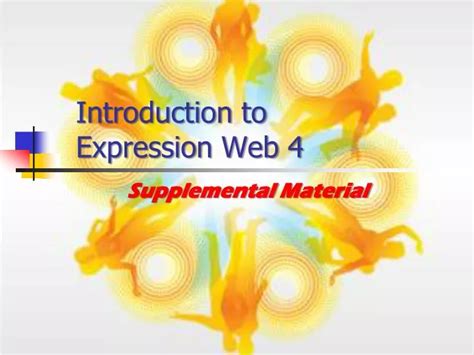 Ppt Introduction To Expression Web 4 Powerpoint Presentation Free