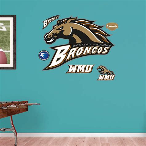 Western Michigan Broncos Logo Wall Decal Shop Fathead® For Western