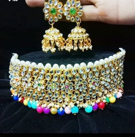 Mayilini Female Multicolour Kundan Moti Set At Rs 900 Unit In Kanpur