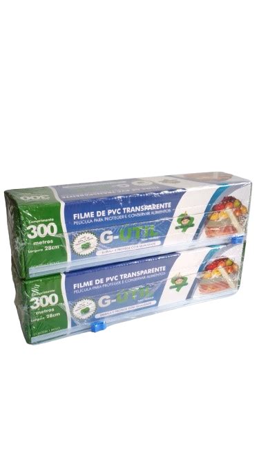 Bobina Pvc C Trilho Cortante X Mts Caixa Macedo Embalagens