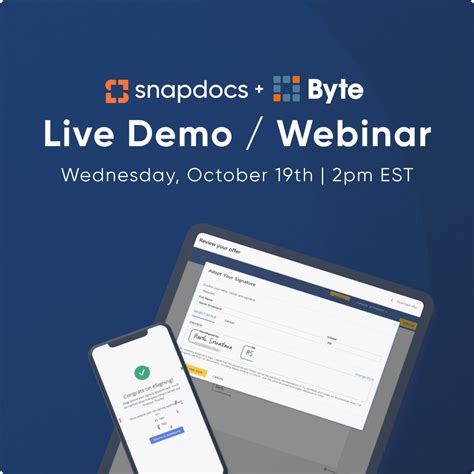 Snapdocs On Linkedin Byte Software Customers Please Join Us For A