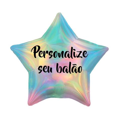 Balão Metalizado Estrela Degradê Candy 18 Polegadas