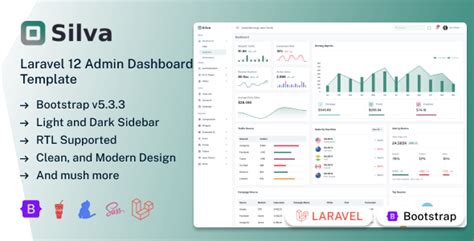 silva laravel 12 admin dashboard template by zoyo themes themeforest