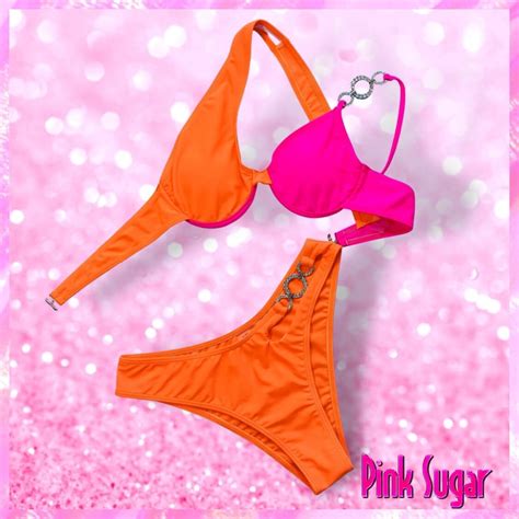 Pink Sugar Bikini Orange Contrast Bikini ®pink Sugar Bikini