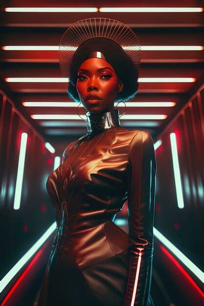 Premium Photo Cinematic Fashion Shoot Of A Beautiful Ebony Girl In A