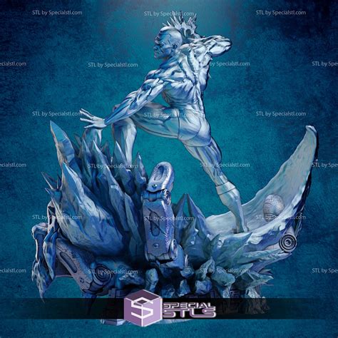 Iceman Stl Files V2 X Men 3d Printing Figurine Specialstl