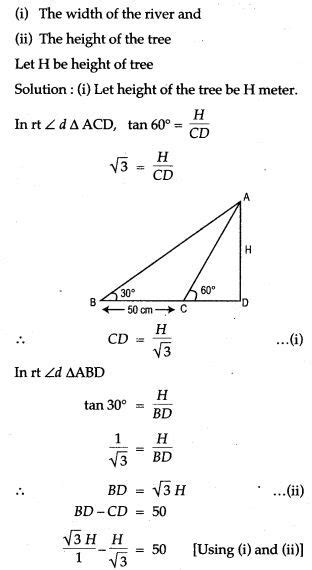 Trigonometry Icse Solutions For Class 10 Mathematics A Plus Topper Trigonometry