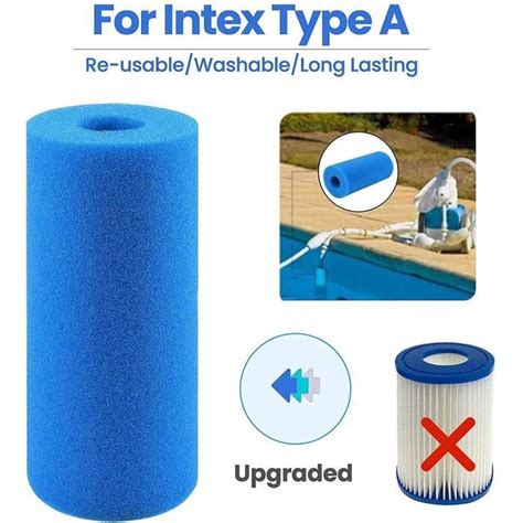 Fgen Éponge Filtrante Type A 2 Pièces Filtre Piscine Lavable