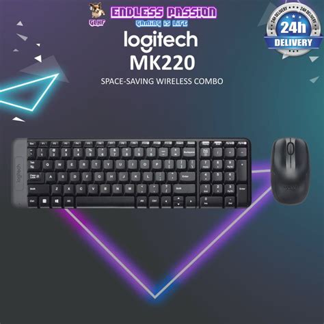 Logitech Mk220 Wireless Compact Keyboard And Mouse Combo Lazada Singapore