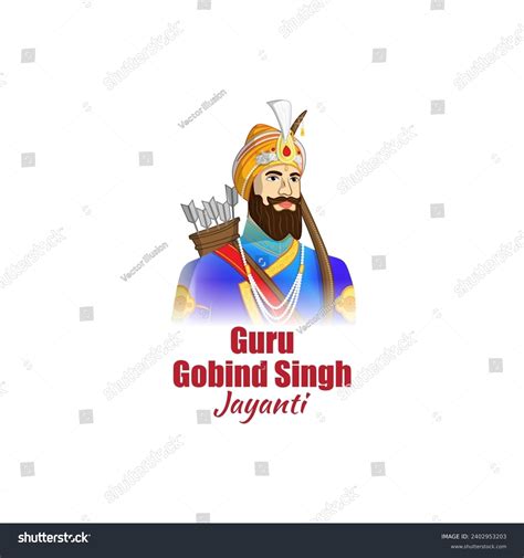 Vector Illustration Happy Guru Gobind Singh Stock Vector Royalty Free Shutterstock