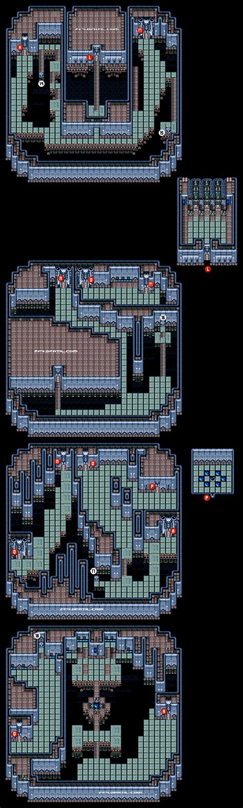 各所のマップ ─ バブイルの塔・地底側：final Fantasy 4／ファイナルファンタジー 4 攻略