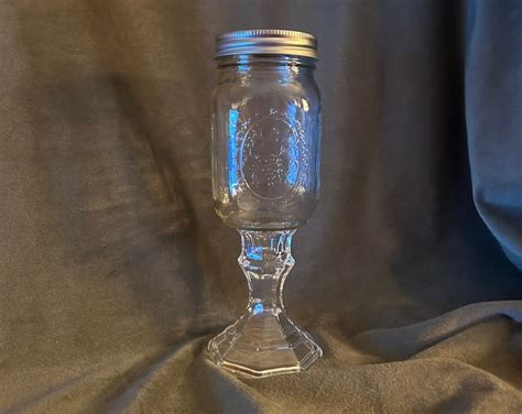Mason Jar Wine Glass Etsy
