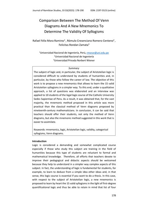 Pdf Comparison Between The Method Of Venn Diagrams And A New Mnemonics To Determine The