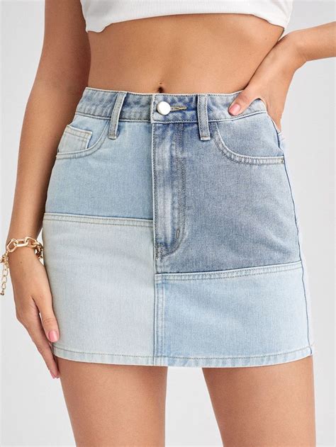 High Waist Mini Denim Skirt Skirts Denim Skirt Denim