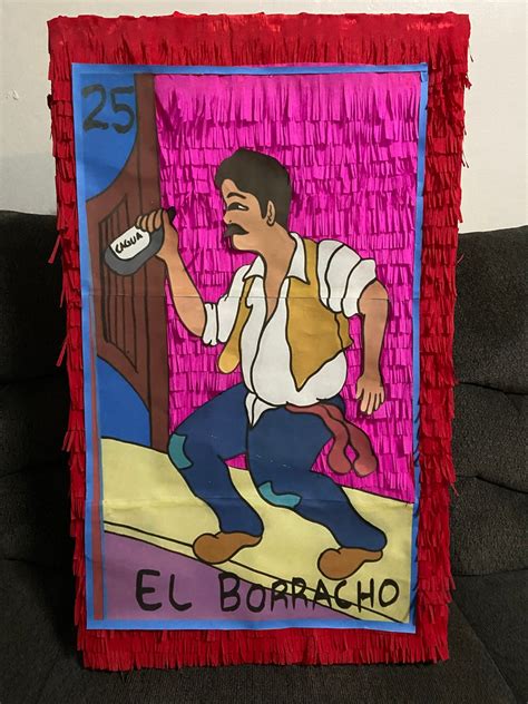 Mexican Fiesta Piñata Lotería Inspired Piñata El Borracho Etsy