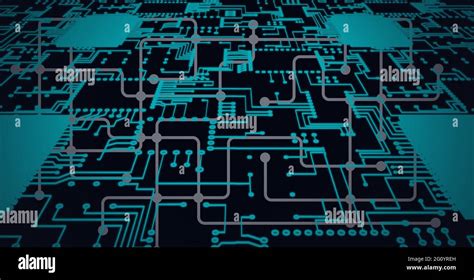 Composition Of Computer Processor With Network Of Connections And Circuit Board Stock Photo Alamy