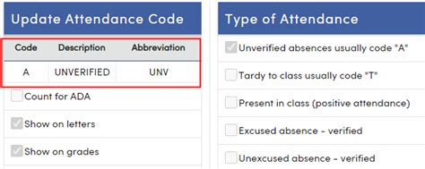 Setup Absence Codes Aeries Software