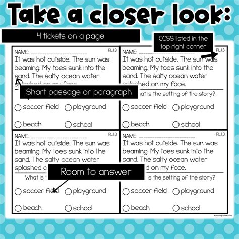 How To Use Exit Tickets To Grow Reading Comprehension Missing Tooth Grins