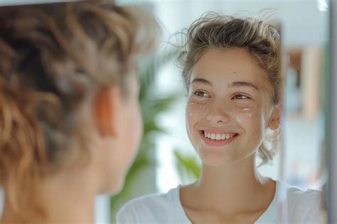 Smiling Girl Look Mirror Smiling Free Photo Rawpixel