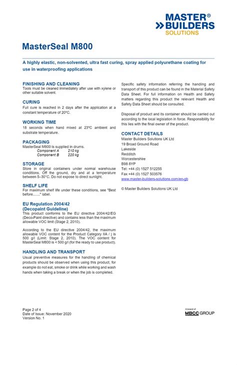 Master Seal M800 At ₹ 475 Kg In Noida Id 2854343203462