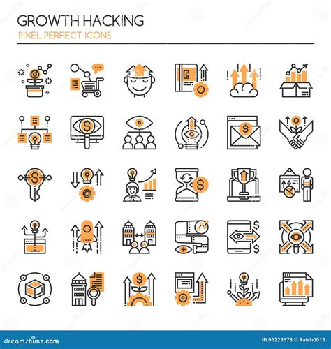 Growth Hacking Elements Stock Illustration Illustration Of Process