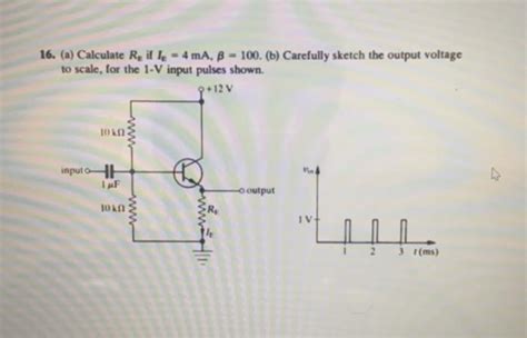 Solved a Calculate RE if IE mA β b Carefully Chegg com