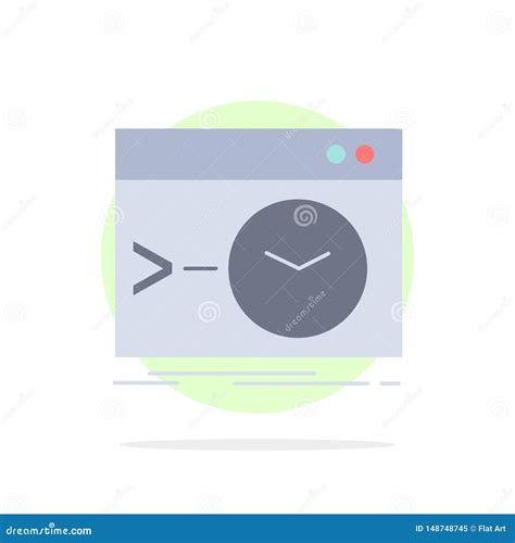 Admin Command Root Software Terminal Flat Color Icon Vector Stock