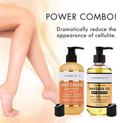 Cosmetasa Anti Cellulite Massage Oil And Hot Cream 100 Natural Cellulite