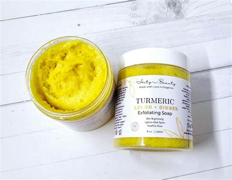 Turmeric Body Scrub All Natural Lighten Brighten Exfoliate Etsy