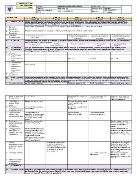 Dll Format Week 2 Pdf Force Learning