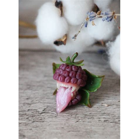 Raspberry Brooch Creepy Jewelry Inspire Uplift