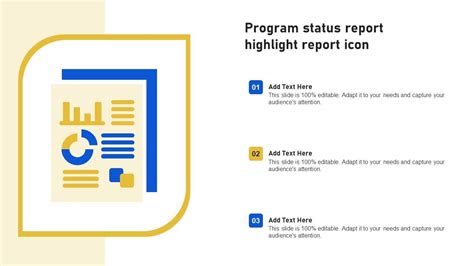 Program Status Report Highlight Report Icon Designs PDF