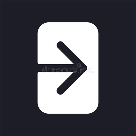 Logout Dark Mode Glyph Ui Icon Stock Vector Illustration Of Network