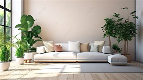 Hình Nền Nền Kết Xuất 3d Của Một Phòng Khách ấm Cúng Với Ghế Sofa Thoải