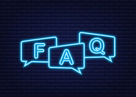 Häufig Gestellte Fragen Faq Banner Neonsymbol Vektorstockillustration ...