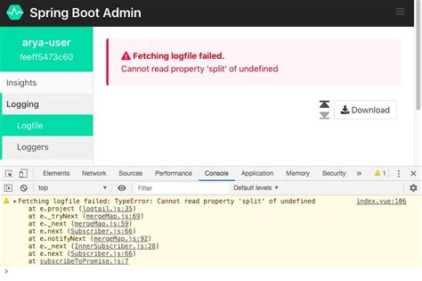 Fetching Logfile Failed Issue 1393 Codecentric Spring Boot Admin
