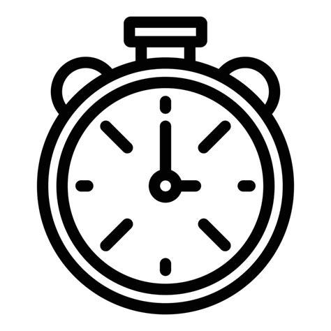 Vector De Contorno De Icono De Cronómetro Duración De Tiempo 15090966 Vector En Vecteezy