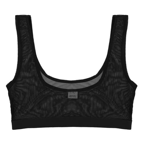 Us Womens Mesh Sheer See Through Crop Top Bra Sleeveless Cami Vest Top