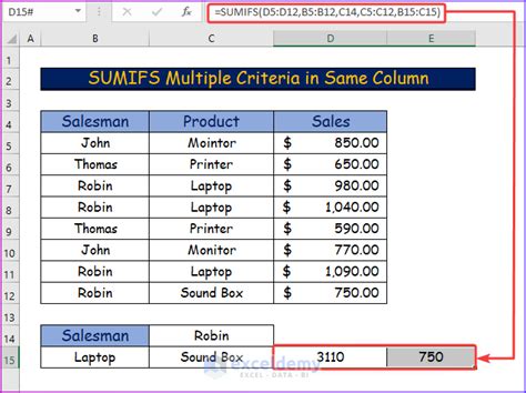 How To Fix If Sumifs Is Not Working With Multiple Criteria Solutions