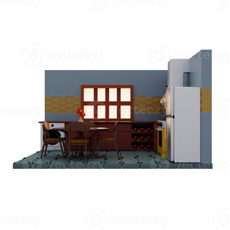 Stylized Cartoon Kitchen 18800346 Png