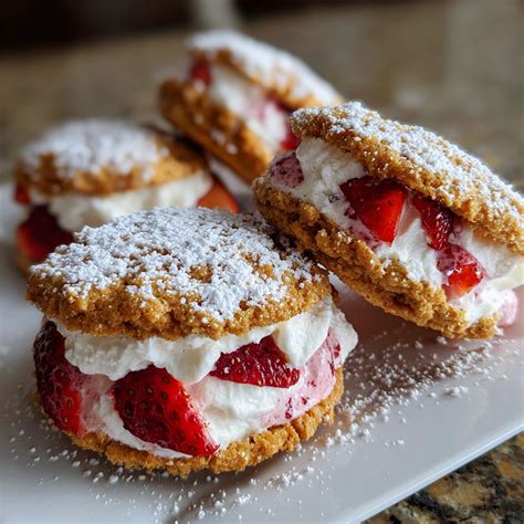 Strawberry Shortcake Ice Cream Sandwiches Recipes Finds